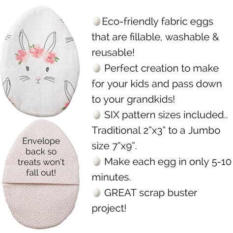 Fillable Fabric Easter Hunt Eggs Sewing Pattern And Video Etsy