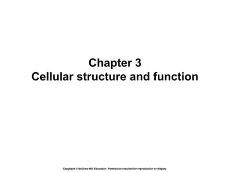 Chapter 3 Cellular Structure And Function Ppt