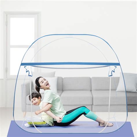 원터치 모기장 접이식 텐트형 방충망 패밀리 거실 Dht B2b