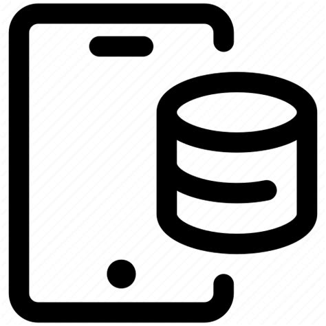 Data Database Server Network Storage Mobile Smartphone Icon