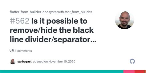 Is It Possible To Removehide The Black Line Dividerseparator After