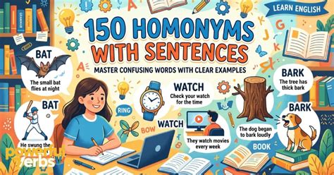 List Of Homonyms Sentences With 150 Examples