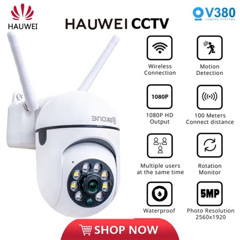 HUAWEI CCTV Camera Wifi Connect Cellphone Samsung V380 Pro Wireless IP Security Camera