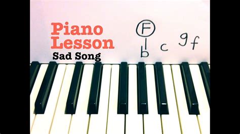 Sad Song ★ Piano Lesson ★ Tutorial ★ We The Kings Youtube
