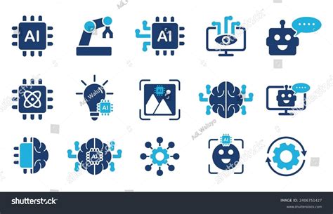 Artificial Intelligence Icon Set Data Science Stock Vector Royalty Free 2406751427 Shutterstock
