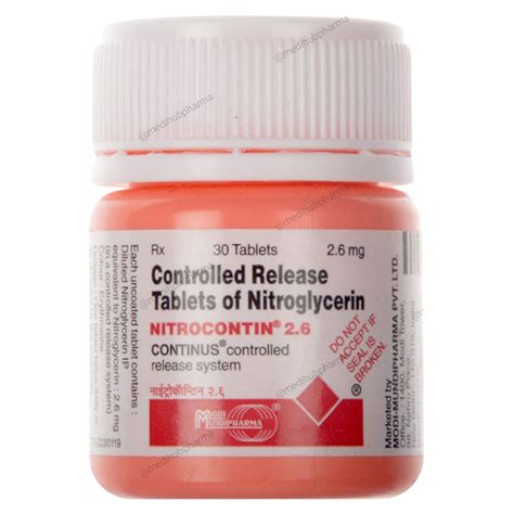 Nitrocontin 26 Tablet Cr 30 Tab Pack Medihub Pharma