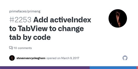Add Activeindex To Tabview To Change Tab By Code Issue Primefaces Primeng Github