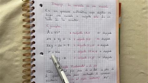 Despeje De Variables Parte 2 Youtube