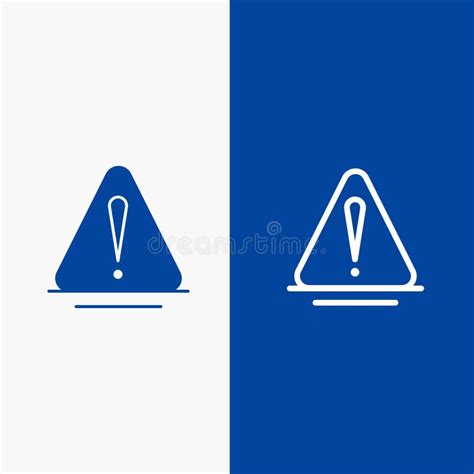 Alert Danger Warning Logistic Line And Glyph Solid Icon Blue Banner