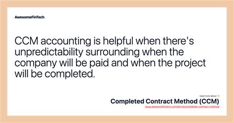 Completed Contract Method Ccm Awesomefintech Blog