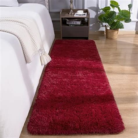 Detum Wine Red Runner Rug 2x6 For Hallyway Entryway Kitchen