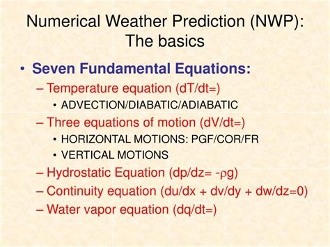 Ppt Numerical Weather Prediction Nwp The Basics Powerpoint