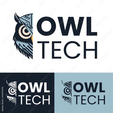 Technology Themed Owl Logo A Fusion Of Wisdom And Innovation Perfect