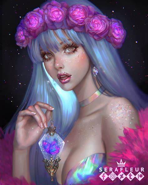 Rule 34 Big Lips Bob Cut Breasts Brown Hair Collar Glitter Hair