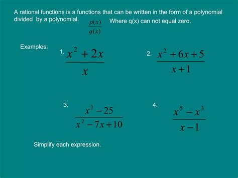 Rational Functions 131 132 Ppt