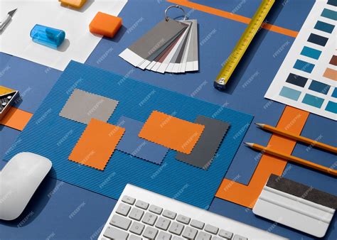 Free Photo High Angle Measuring Tools Still Life