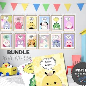 Squishmallows Quotes Poster Bundle Instant Download Set Of 12