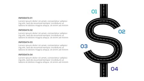 Premium Vector Road Concept For Infographic With 4 Steps Options