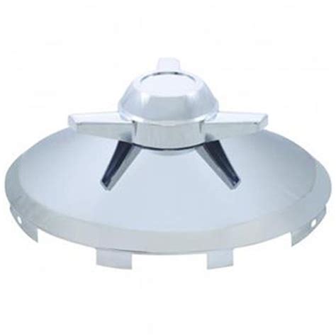 Chrome Front Hubcap With 3 Straight Bar Spinner And 716 Inch Lip 4