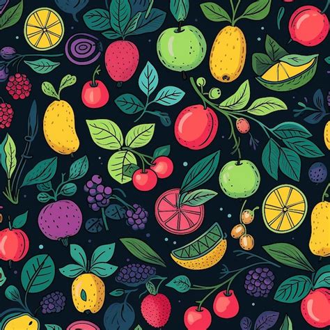 Premium Ai Image Fruit Pattern