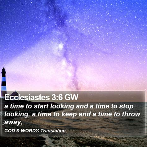 Ecclesiastes 3 6 Gw Bible Images