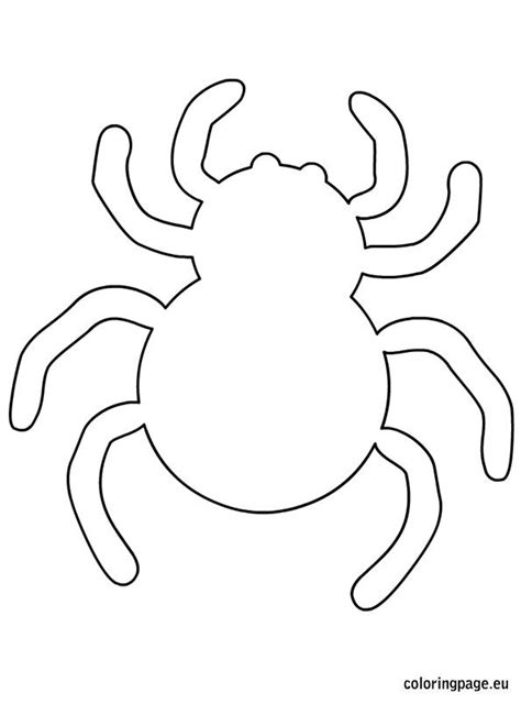 Spider Halloween Template Coloring Page Dessin Halloween A Imprimer