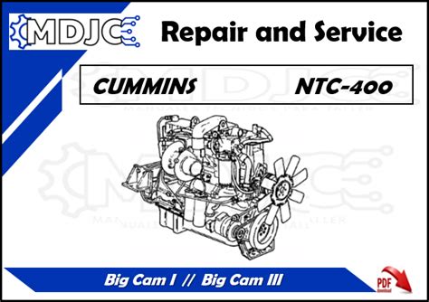 Workshop Manual Repair And Service Cummins Ntc 400 Big Cam I Big