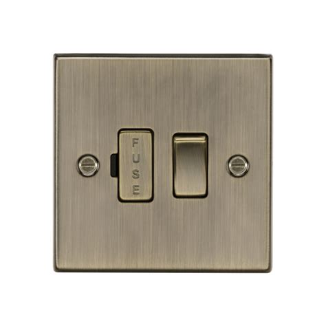 Antique Brass 13a Switched Fused Spur Unit Cs63ab United Electrical