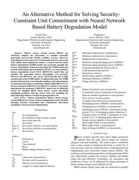 Pdf An Alternative Method For Solving Security Constraint Unit