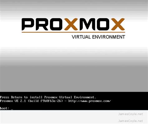 Install Proxmox JamesCoyle Net Limited