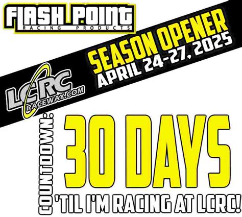 Lcrc Raceway 🎉we Are Finally 30 Days Away From The Kick Off Of The