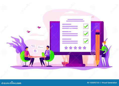 Employee Assessment Concept Vector Illustration Stock Vector