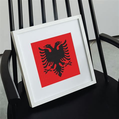 Albanian Eagle Cross Stitch Pattern Albanian Eagle Embroidery File Albania Embroidery Pdf File