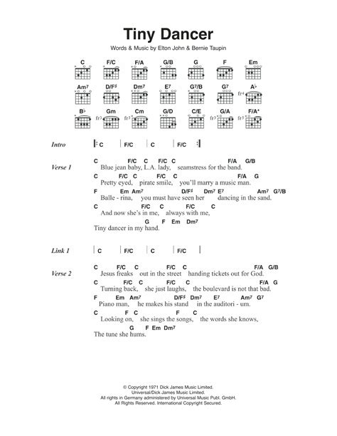 Tiny Dancer By Elton John Guitar Chords Lyrics Guitar Instructor