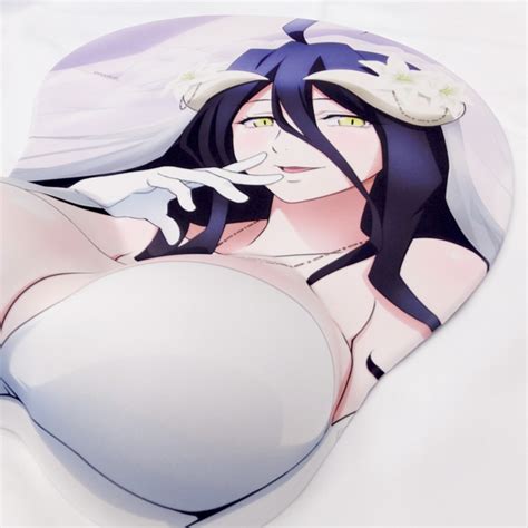 Albedo Wedding Oppai Mousepad Xl Overlord Curtain Damashii