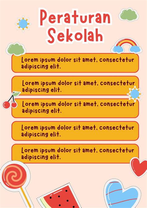 Gratis Desain Contoh Peraturan Kelas Canva