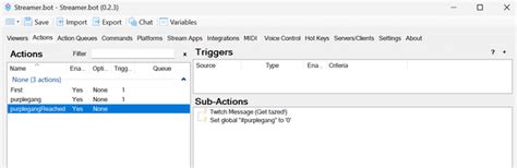 Trigger Sub Action If A Command Is Run Multiple Times Rstreamerbot