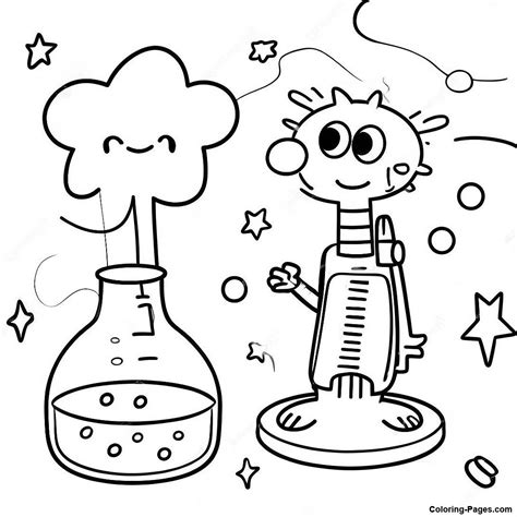Exciting Science Experiment Coloring Page Coloring Page Free