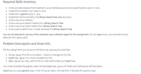 Solved Required Skills Inventory Write Concrete Classes
