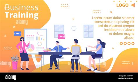 Business Online Training Seminar Or Courses Post Template Flat