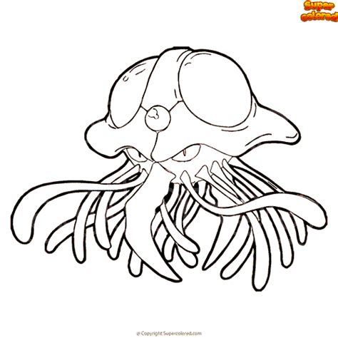 Ausmalbild Pokemon Tentoxa