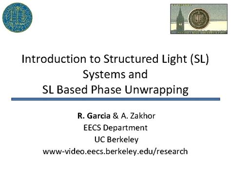 Introduction To Structured Light Sl Systems And Sl
