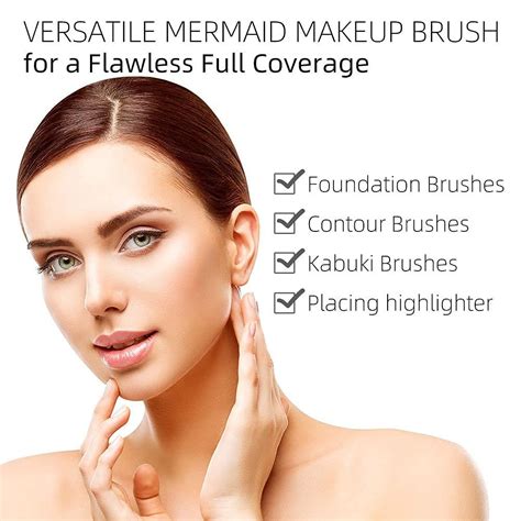 Buy Dolovemk Mermaid Foundation Brush Ros Gold Make Up Brush For Flawless Application