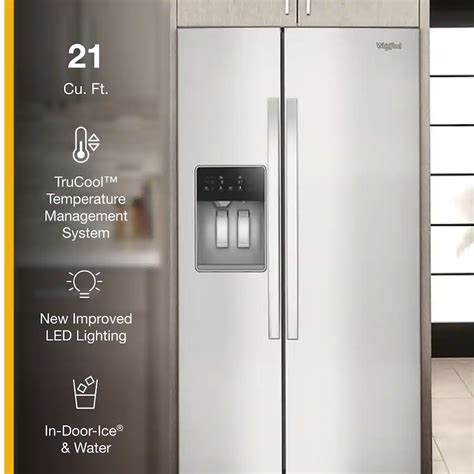 Whirlpool 36 In Wide 21 Cu Ft Side By Side Counter Depth