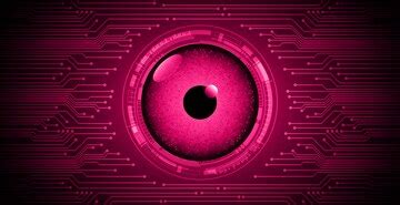 Premium Vector Pink Eye In Cyber Background