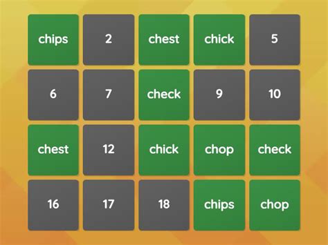 Blue Group Ch Sound Check Chop Chick Chips Chest Lunch Bunch Chess