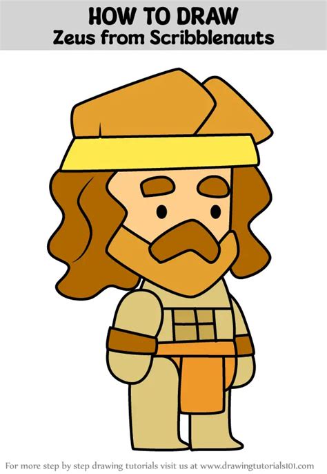 How To Draw Zeus From Scribblenauts Scribblenauts Step By Step Drawingtutorials