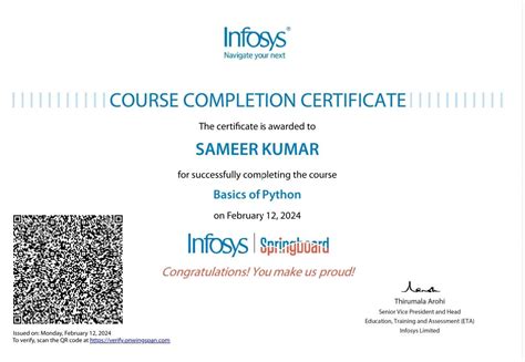 Sameer Kumar On Linkedin Learningjourney Python Infosysspringboard