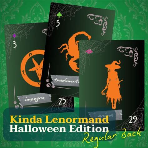 Halloween Kinda Lenormand Regular Back Cards