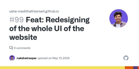 feat redesigning of the whole ui of the website · issue 99 · usha